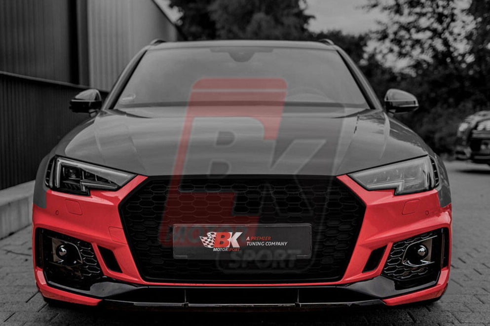 BKM Front Bumper Kit RS4 Style Fits Audi A4 S4 B9 0 BK Motorsport