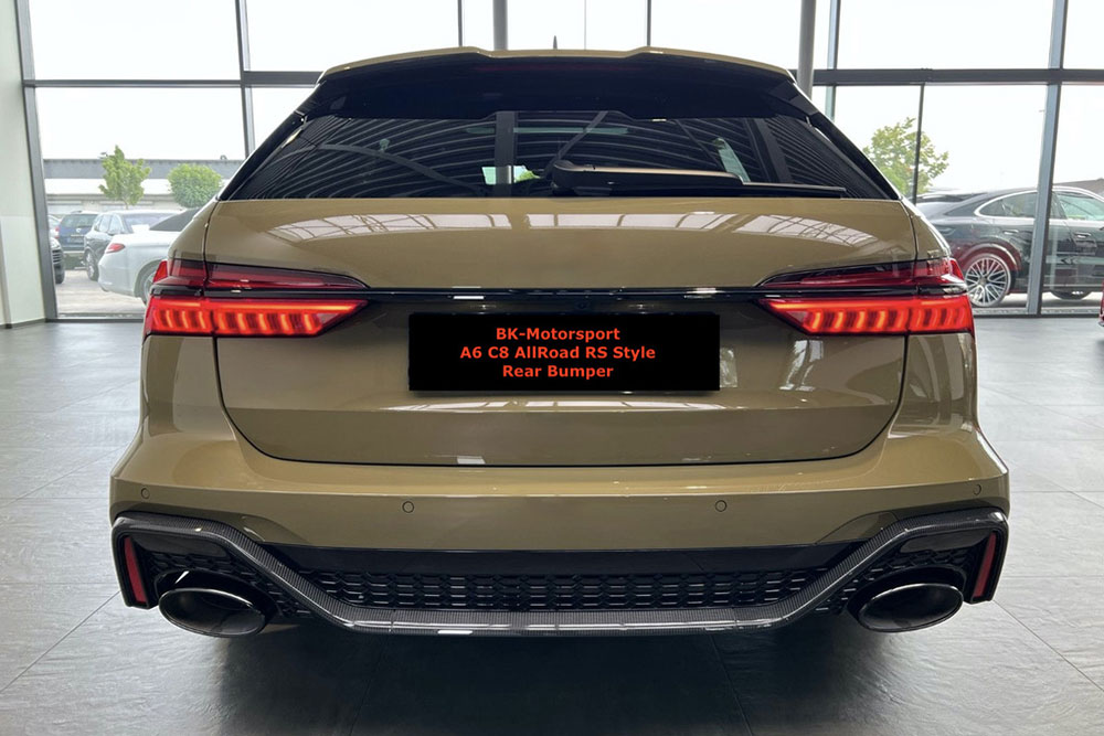 BKM Rear Bumper Set With Rear Diffuser And Muffler RS Style Fits